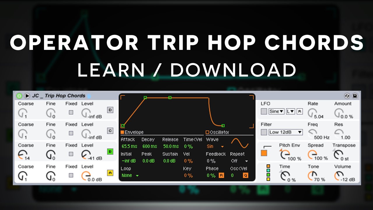 Ableton Tutorial: Making an Operator Preset: Trip Hop Chords - YouTube