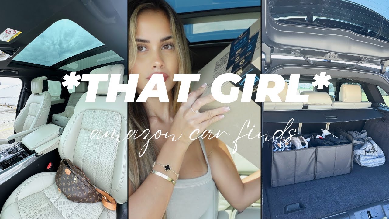 THAT GIRL CAR ESSENTIALS | organise my new car with me + amazon haul ...