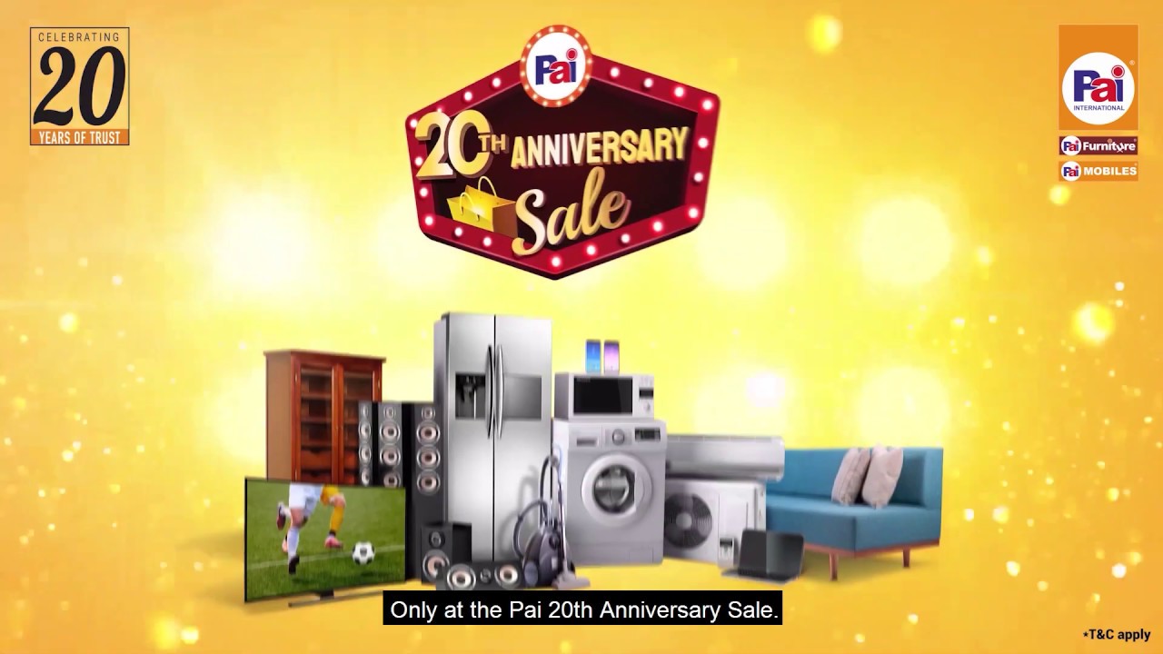 Pai 20th Anniversary Sale is Here. Shop for ₹2,000 and Hit the Jackpot ...