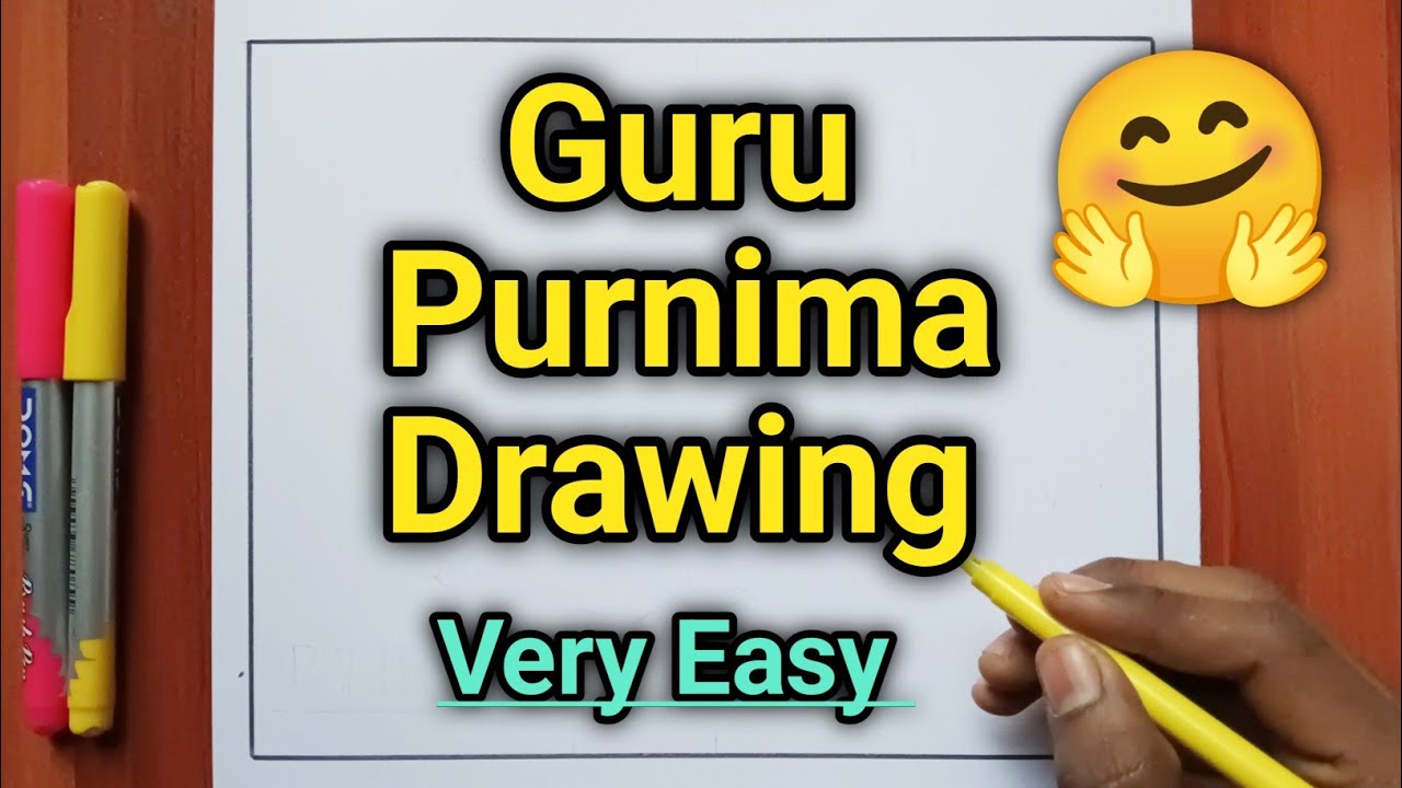 Guru Purnima Drawing Easy / How To Draw Guru Purnima Poster Ideas ...