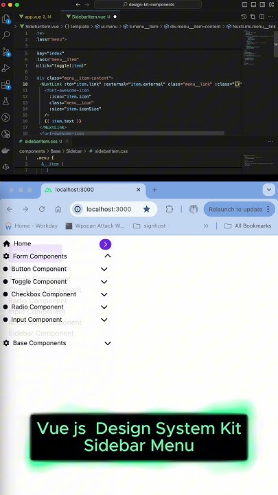 Design System Kit Series | 13: Sidebar Menu Item Component | 1 #coding #programming #vuejs - YouTube