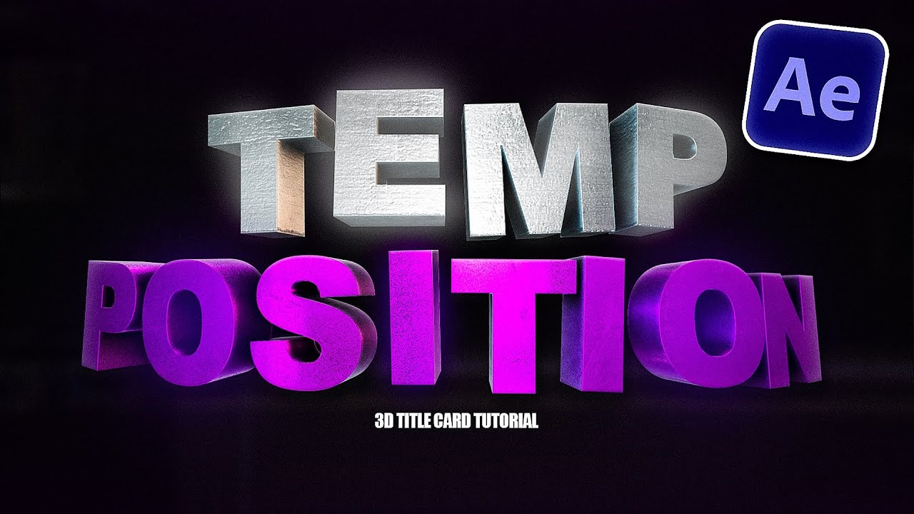 How To Create a 3D TITLE CARD In After Effects! (SUPER EASY) | Free 3D ...