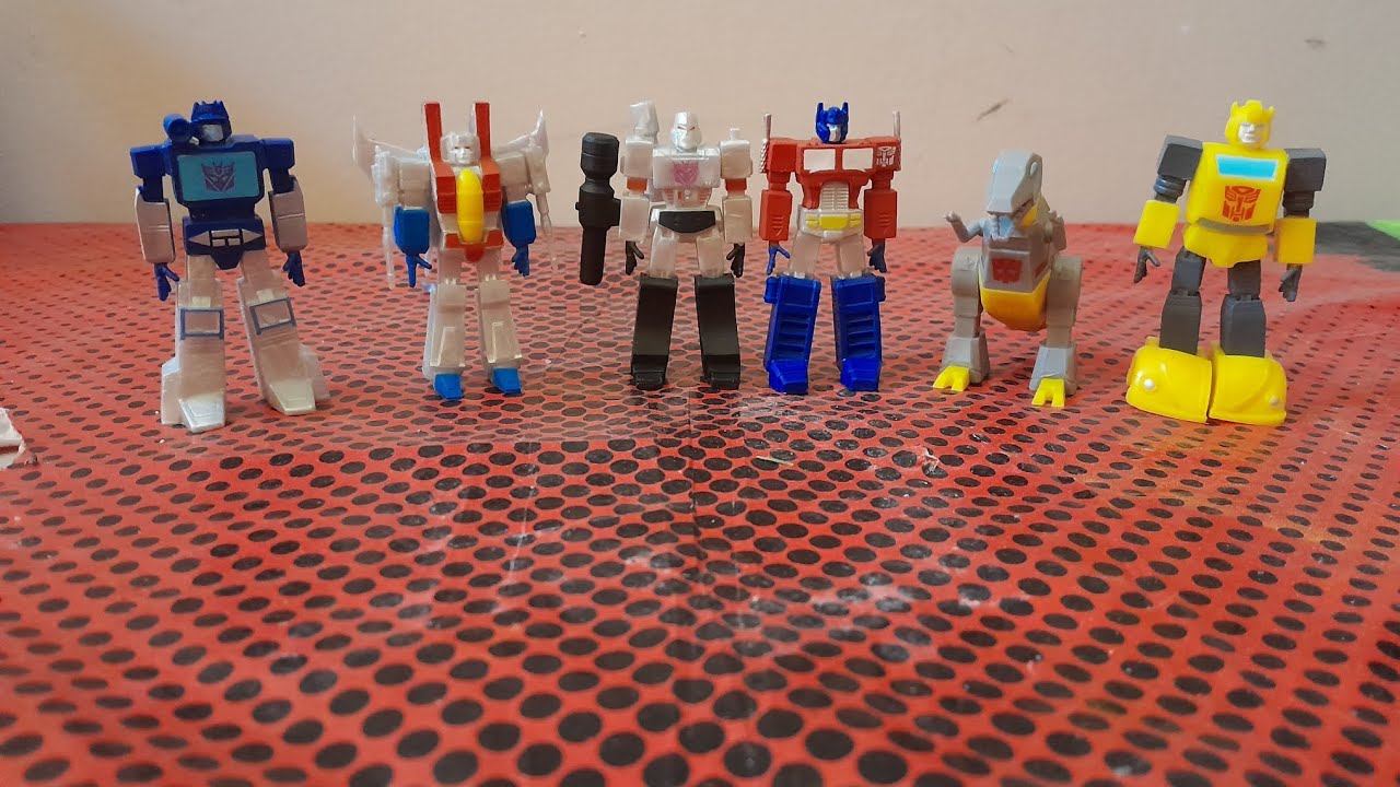 Unboxing All 6 TRANSFORMERS MINIFIGURES the full set - YouTube