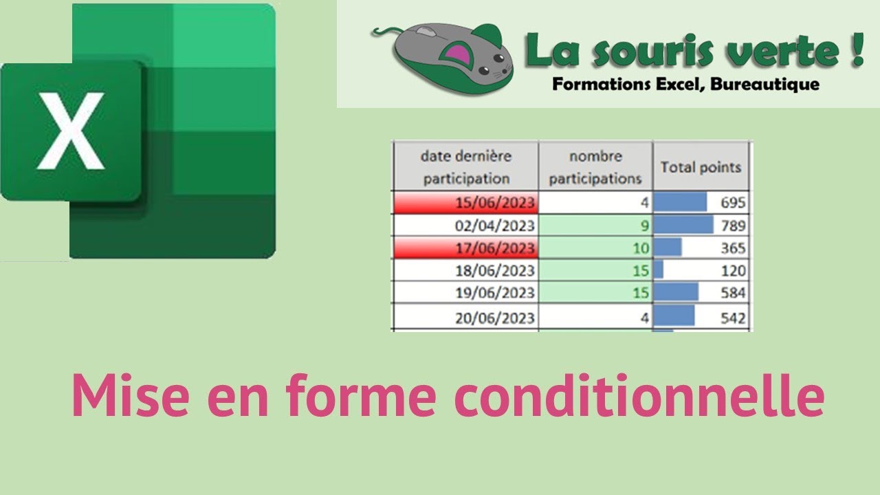 Excel appliquer une mise en forme conditionnelle - YouTube