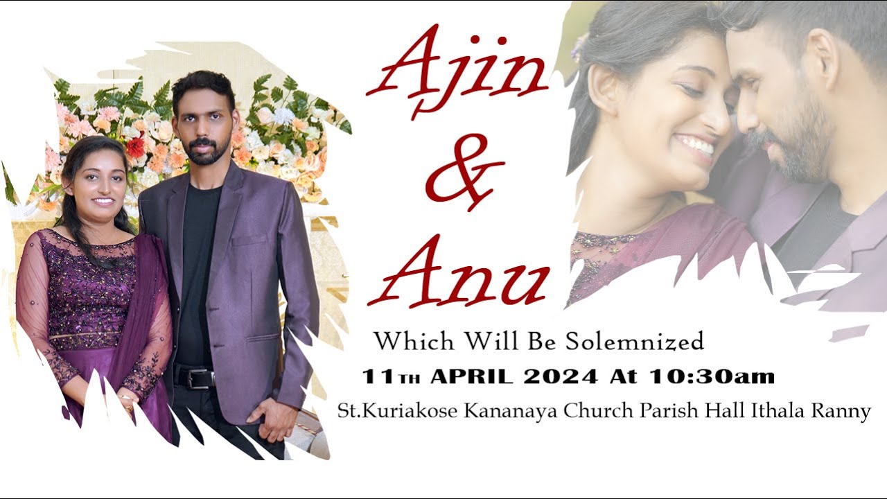 Ajin Abraham & Anu Benny wedding Ceremony // 11-04-2024 - YouTube