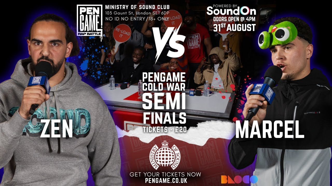 COLD WAR SEMI-FINALS - ZEN vs MARCEL | PenGame Rap Battle 2025 - YouTube