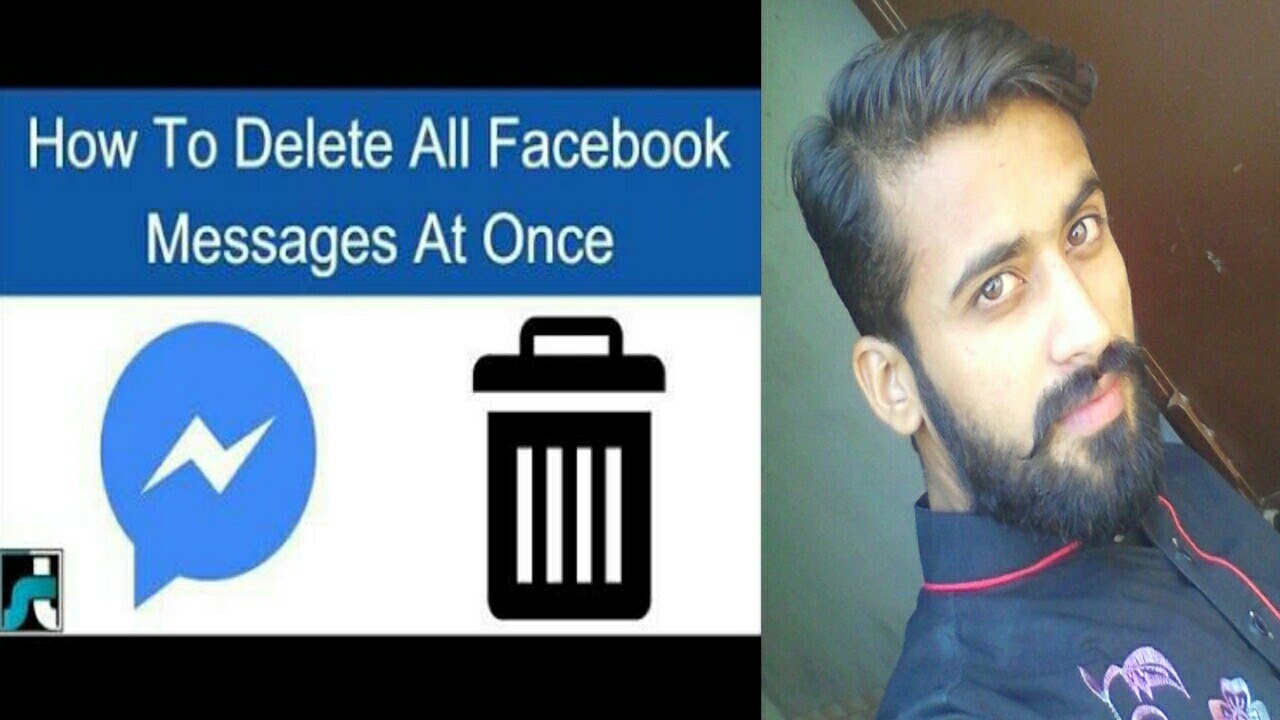 Delete all facebook message in one click - YouTube