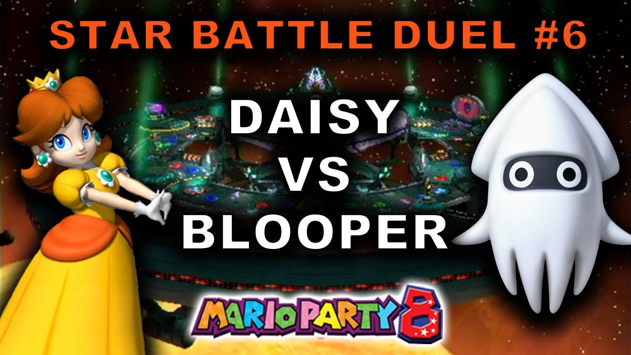 Mario Party 8: Bowser's Warped Orbit - BATTLE 6 (DAISY VS BLOOPER ...