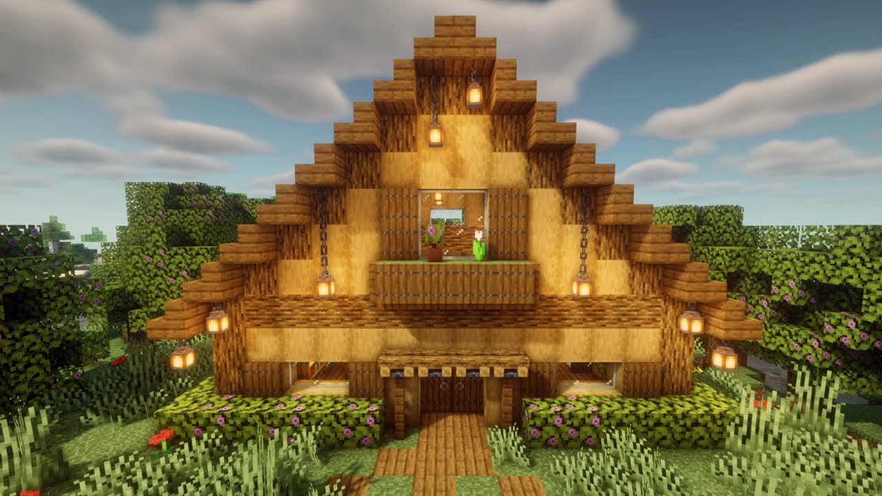 Minecraft Wooden house I make it easy - YouTube