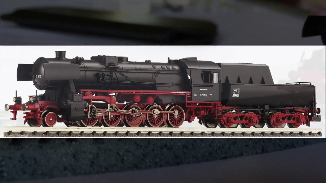 Fleischmann 715201 DB BR 52 Steam Locomotive. N Gauge Era 3. - YouTube