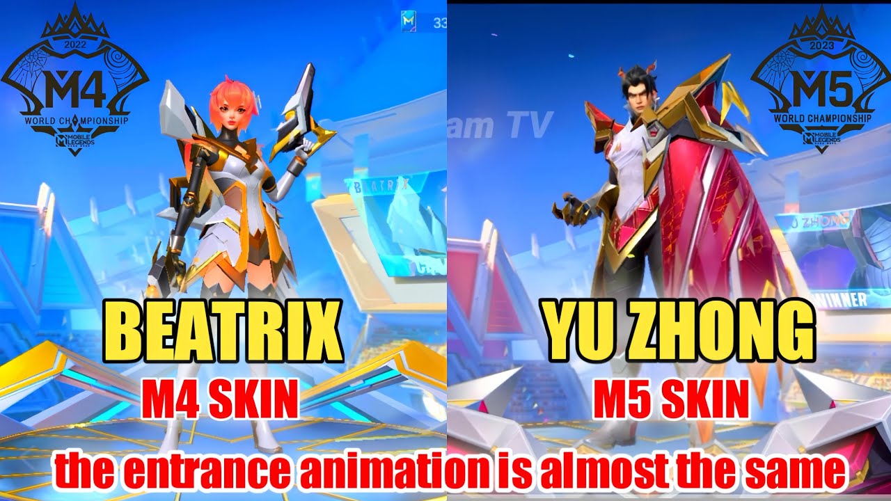 YU ZHONG & BEATRIX M5 SKIN the entrance animation is almost the same ...
