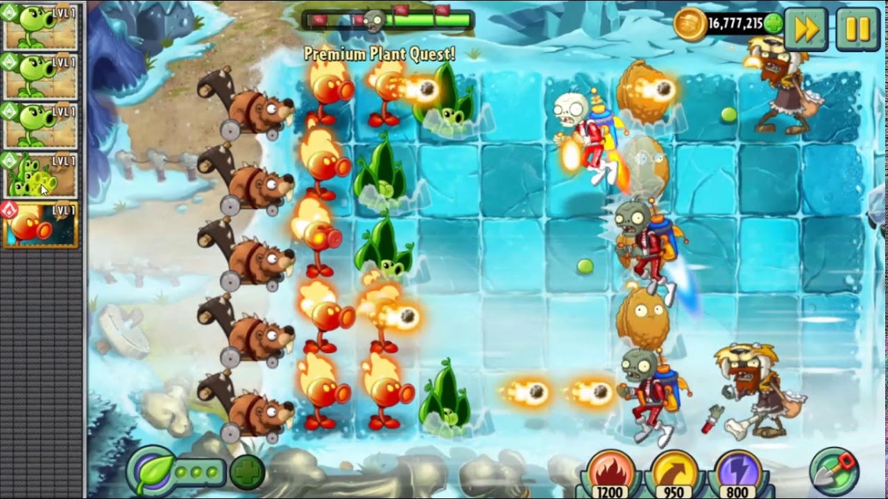 Ice Age Premium Quest Challenge | Plant VS Zombies 2 - YouTube