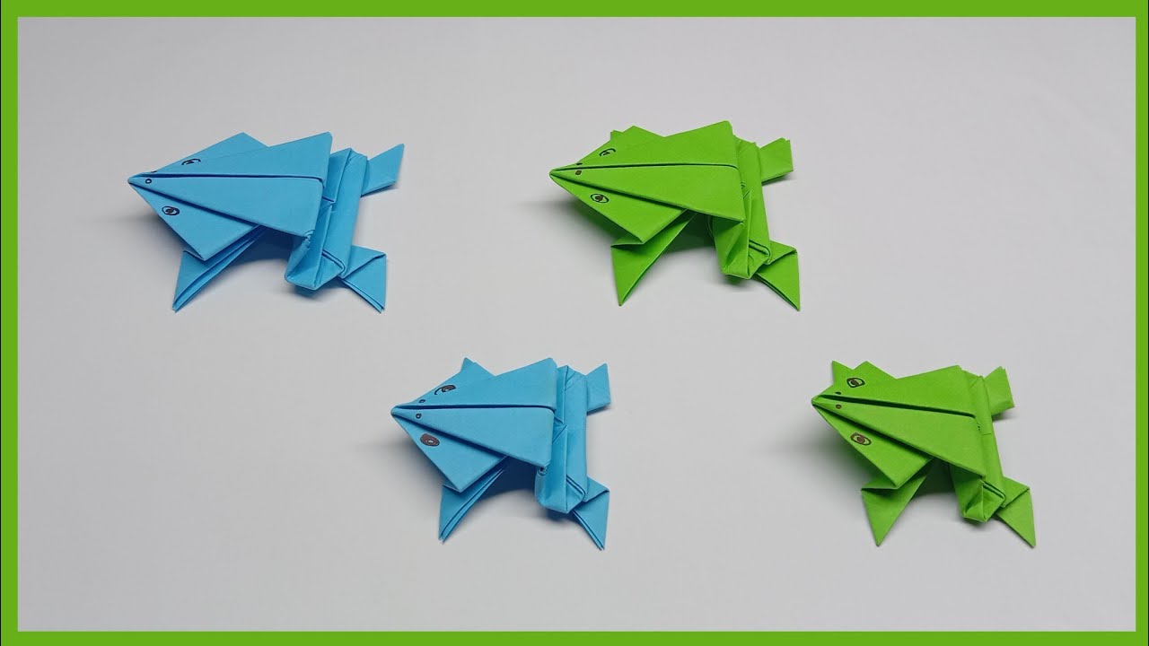 CARA MEMBUAT KATAK KERTAS MELOMPAT | ORIGAMI KATAK | ORIGAMI JUMPING ...