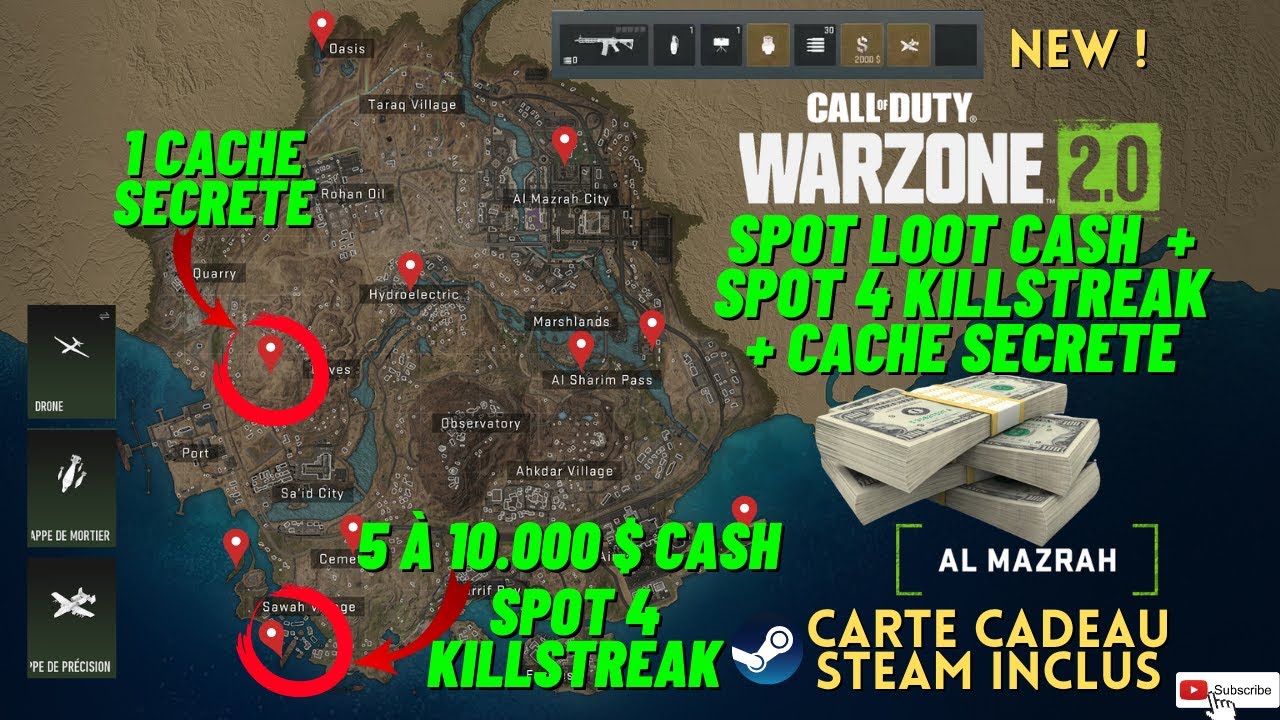 WARZONE 2 ASTUCE ! SPOT LOOT ARGENT FACILE + SPOT KILLSTREAK & CACHE ...
