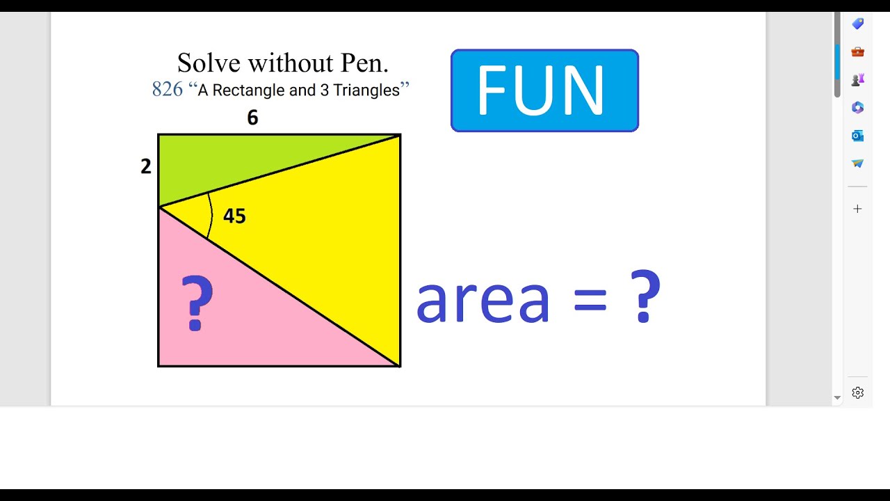 826 “A Rectangle and 3 Triangles” - YouTube