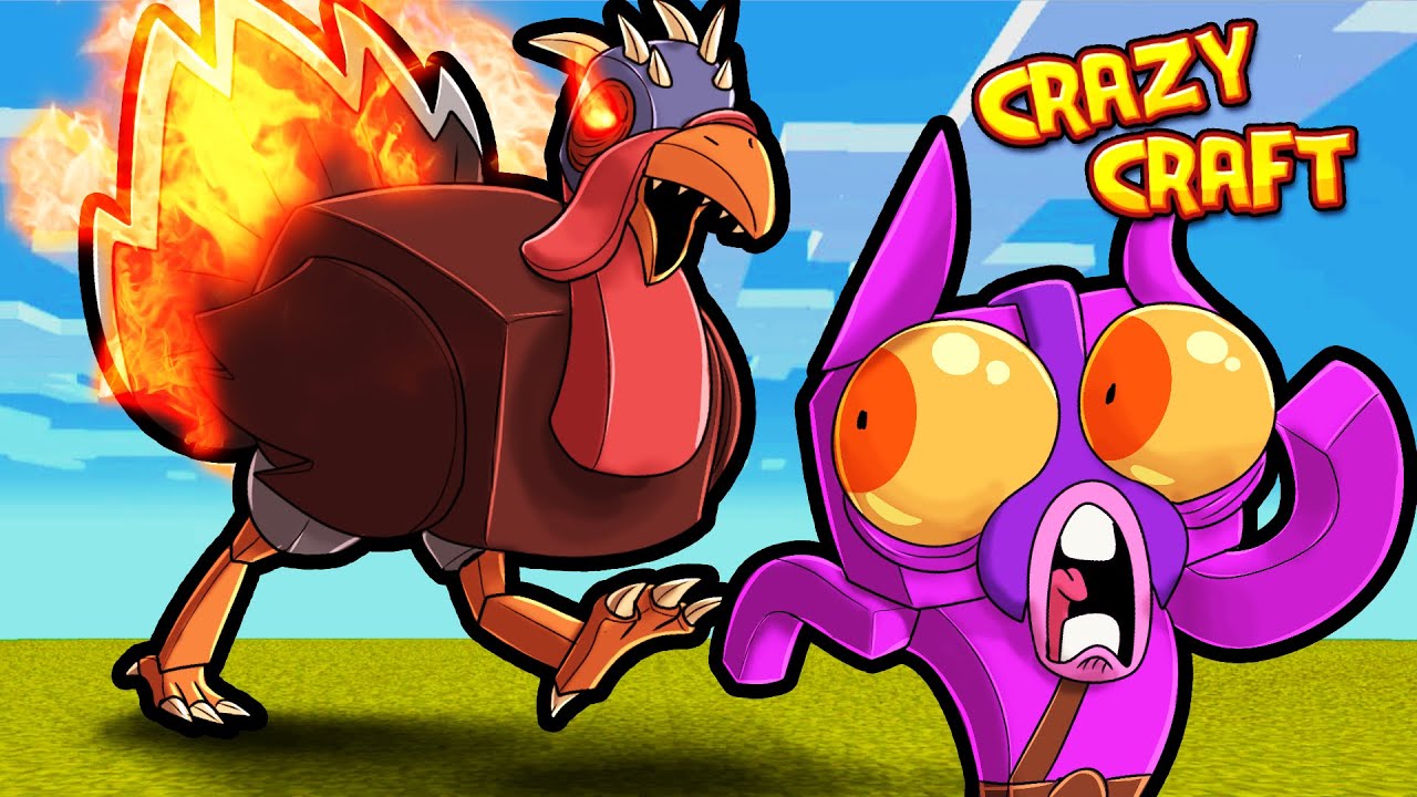 Mega MONSTERS invade CRAZY CRAFT! (Minecraft) - YouTube