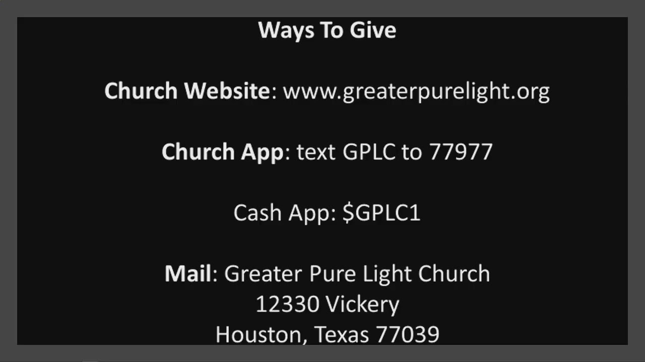 Greater Pure Light Church - YouTube