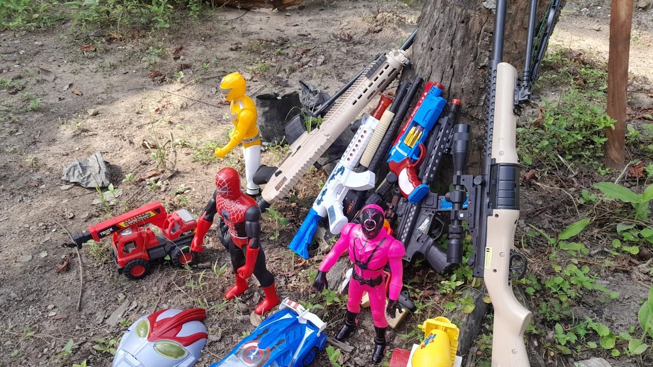 Mencoba berbagai mainan ,Mobil,tembakan,Hero - YouTube