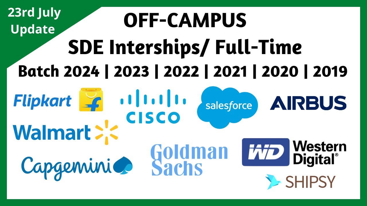 Latest Off Campus Drives 2024, 2023, 2022, 2021, 2020, 2019 Batch ...