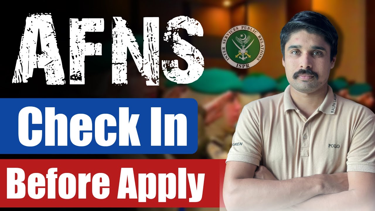 Check These Things Before to Apply For AFNS Test | Join Pak Army ...