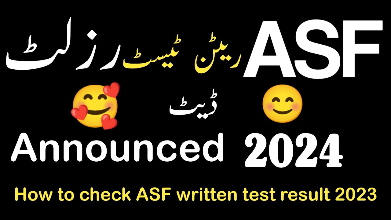 ASF written test passing Marks | ASF written test result 2023 | ASF ...