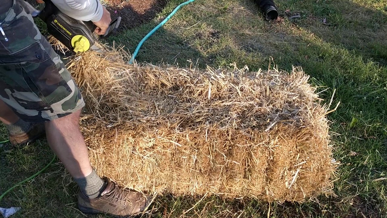 Making a Straw Bale Planter - YouTube