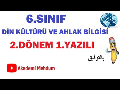 6.SINIF DİN KÜLTÜRÜ VE AHLAK BİLGİSİ 2.DÖNEM 1.YAZILI