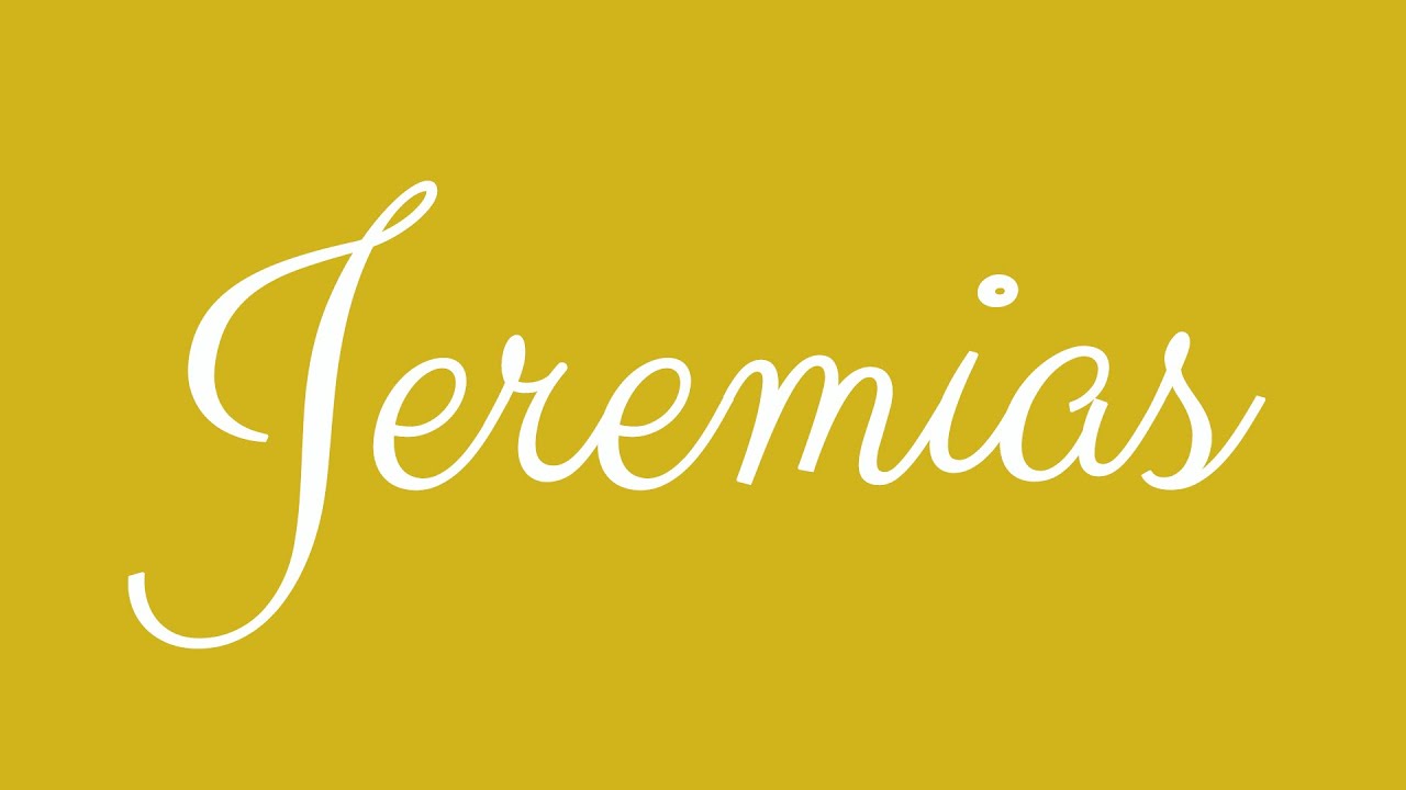 Learn how to Sign the Name Jeremias Stylishly in Cursive Writing - YouTube