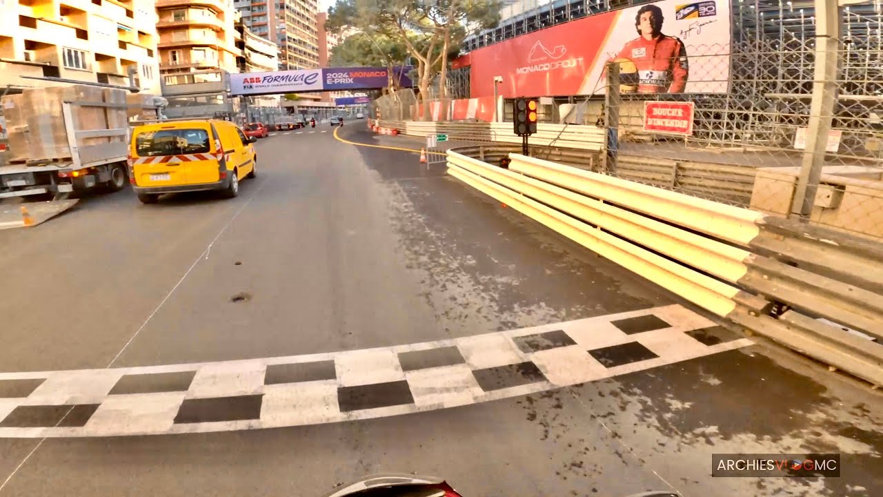 The Monaco race circuit before the Grand Prix E-Prix 2024 begin ...
