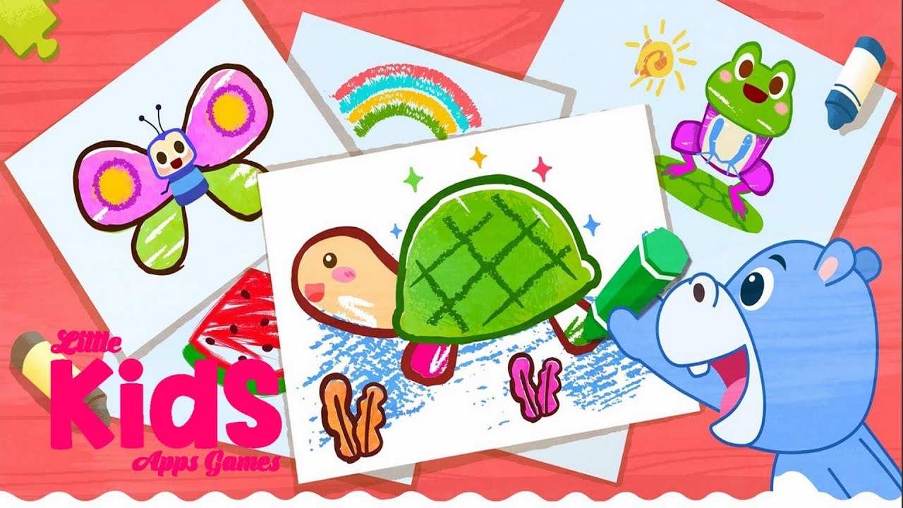 Baby Bus Panda Art School Classroom Learn Music and Drawing For Kids ...