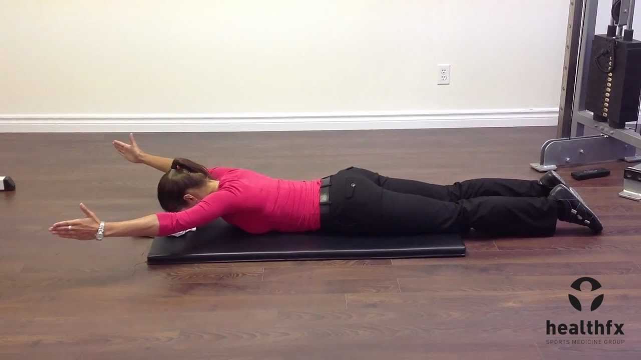 Prone Y Scapular Stabilization - YouTube