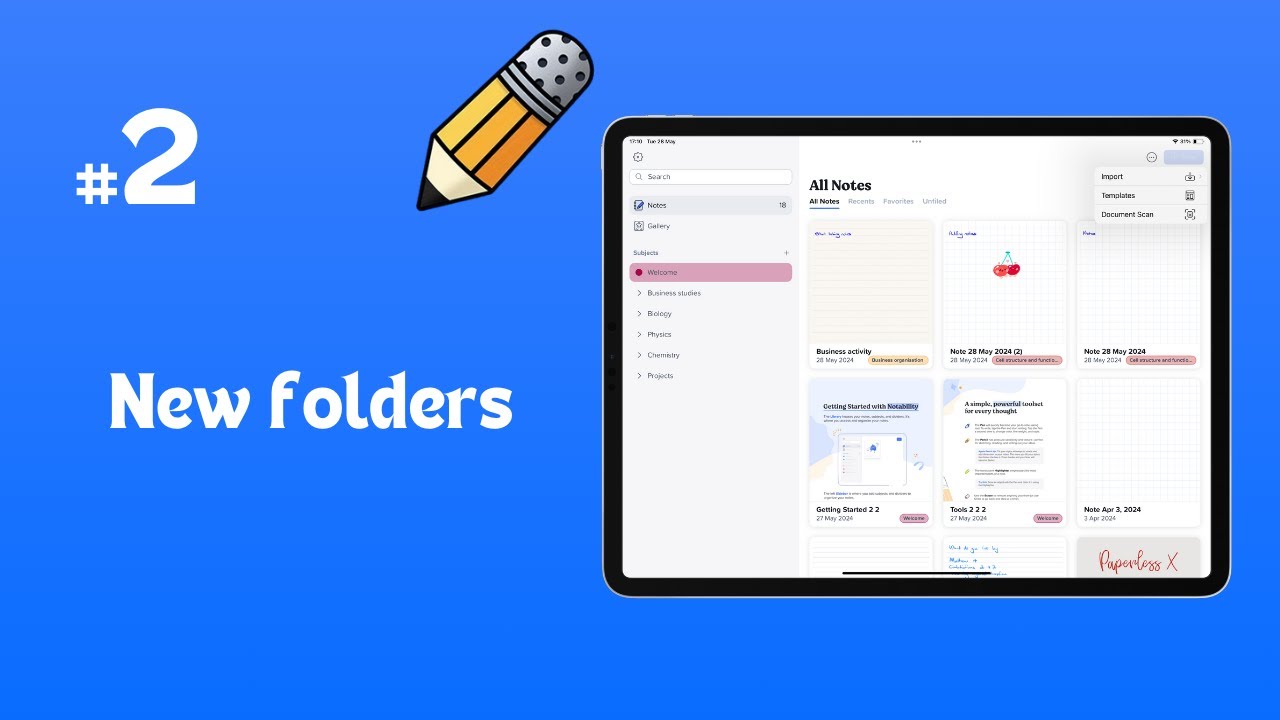 #2 Notability: New Folders | Beginner’s Course - YouTube