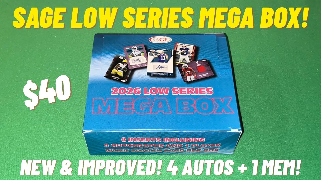 2026 Sage Football Low Series Mega Box Opening Review! Great Value! 4 ...