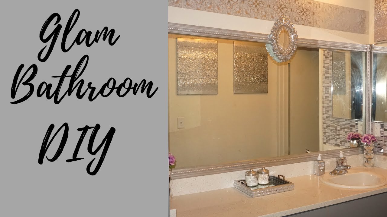 Glam Bathroom DIY | Dollar Tree DIY Quarantine Edition - YouTube