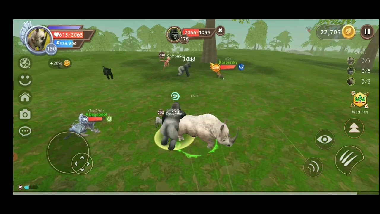 Wildcraft gameplay playing with transformation rahino - YouTube