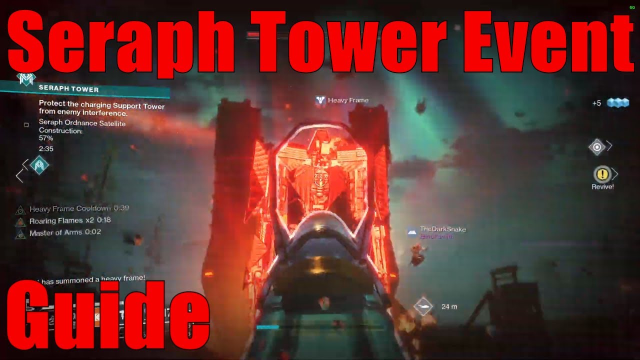 OLD How to Seraph Tower Public Event | Summon a Heavy Frame to Help ...