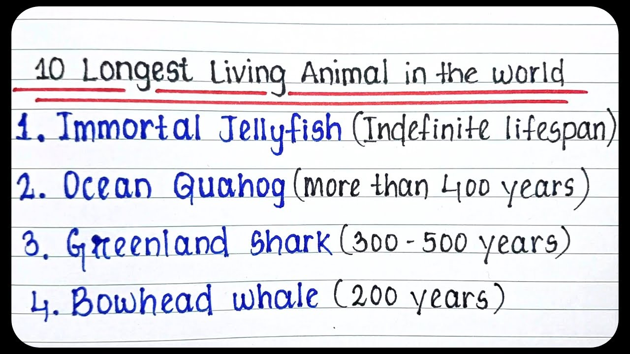 Top 10 Longest Living Animals in the World | 10 Oldest Living Creatures ...