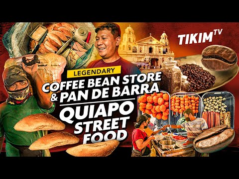 FILIPINO STREET FOOD in QUIAPO MANILA: KAPE at PAN DE BARRA, TULIS ...