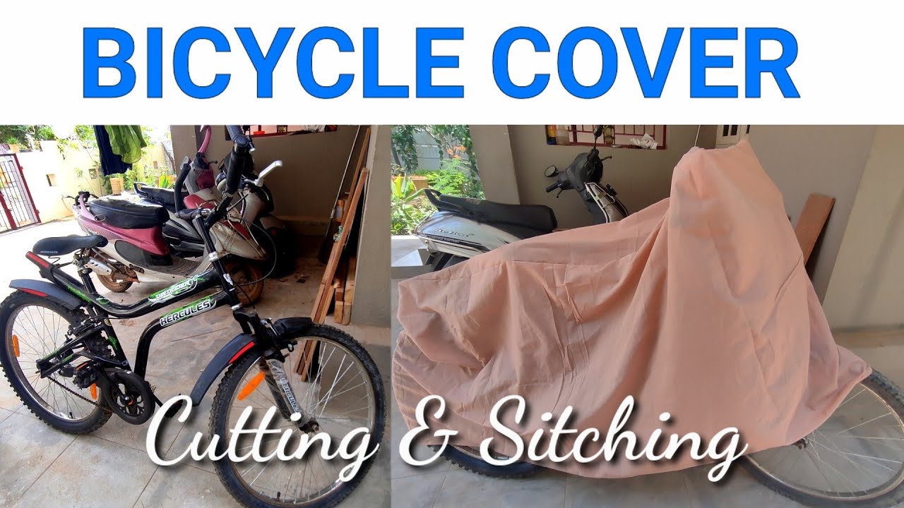 Bicycle Cover cutting and Stitching | புடவை துணியில் சைக்கிள் கவர் ...