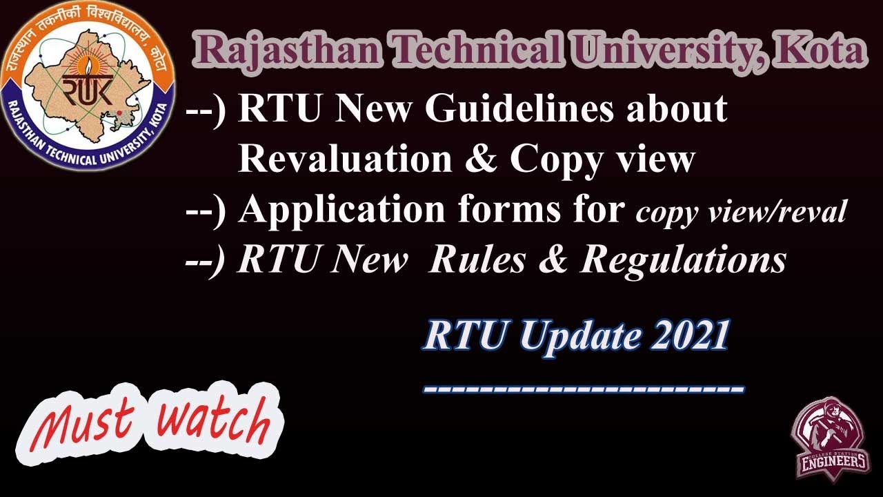 RTU New Guideline 2021 For Copy Revaluation & View copy 💯 | RTU New ...