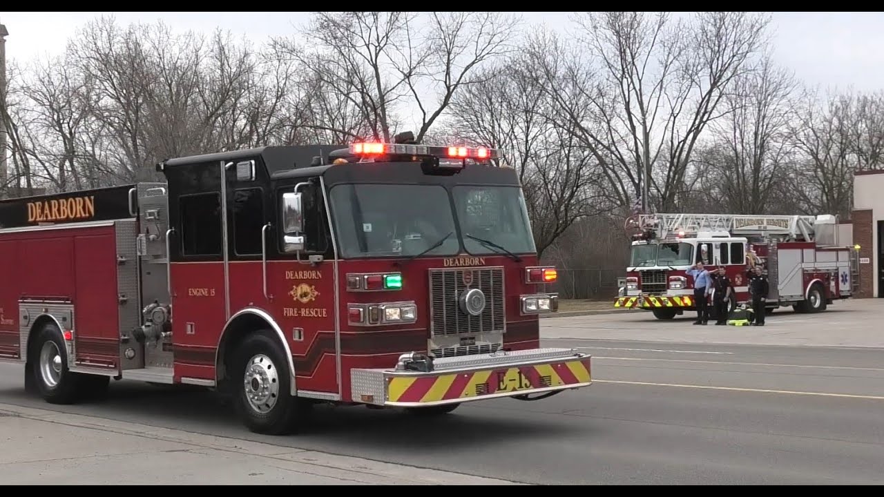 Dearborn Fire Department LODD Captain Jeremy Watkins Procession IAFF ...