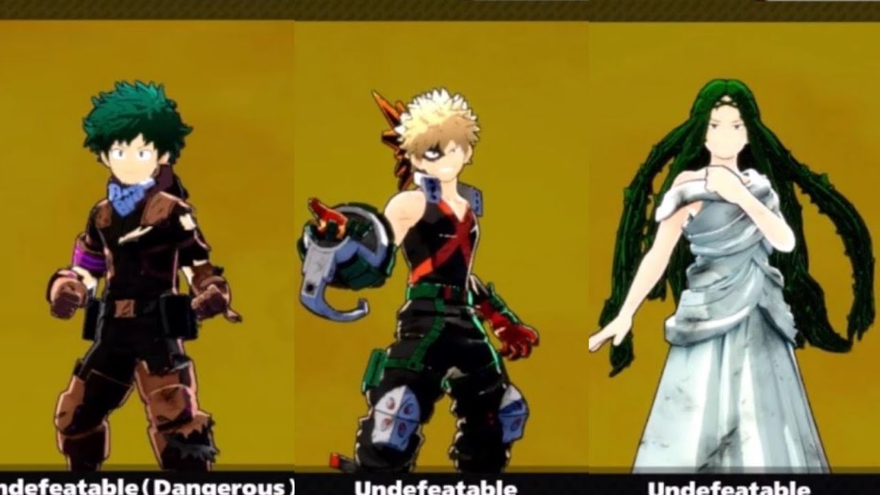 My Hero Academia Ultra Rumble Full Game(All Character Outfits) - YouTube