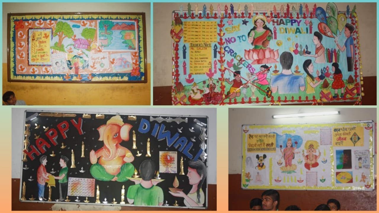 Diwali Bulletin Board ideas | Diwali Display Board Idea | Diwali School ...
