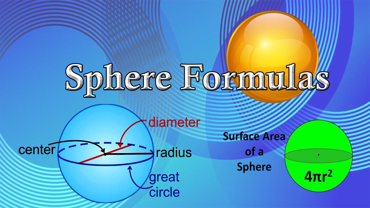 Formulas for Sphere l Maths Formulas - YouTube