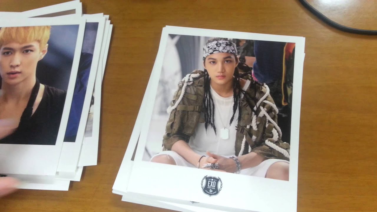 exo polaroid card set (wolf version) unboxing - YouTube