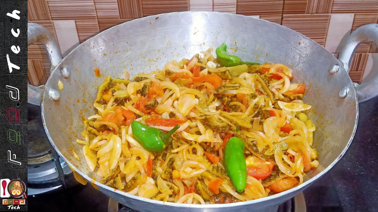 kerela Pyaz Recipe l Fry Bitter Gourd Cooking by Food Tech - YouTube
