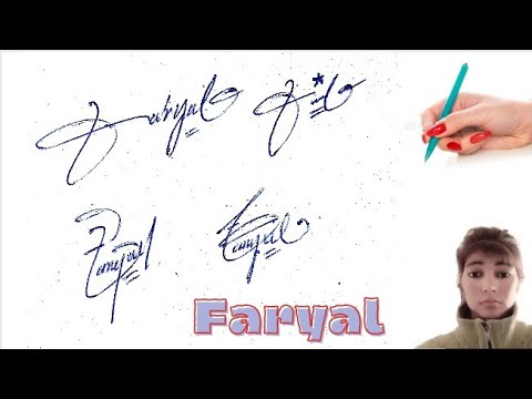 Faryal name signature with arooj - YouTube