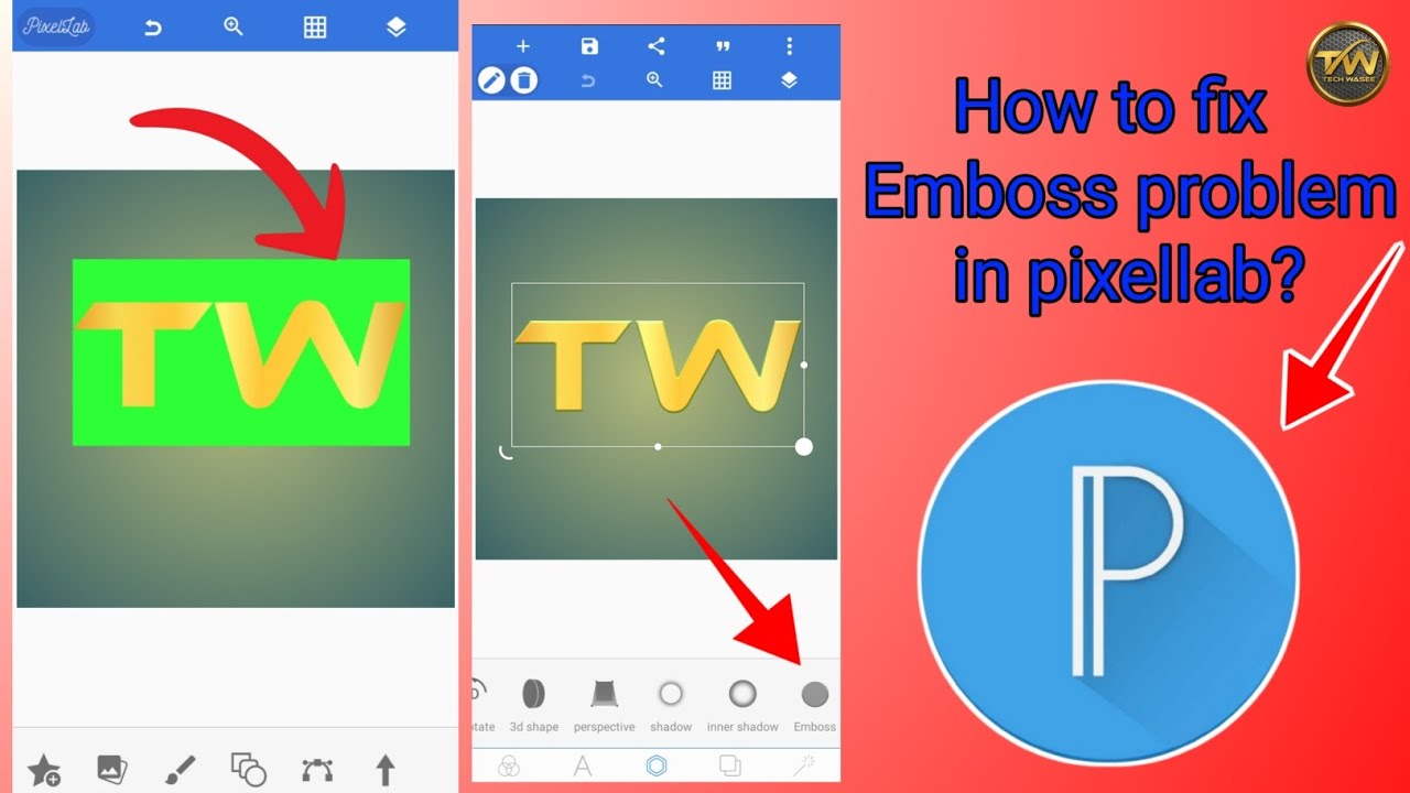 Pixellab emboss problem fix | How to fix emboss problem in pixellab ...