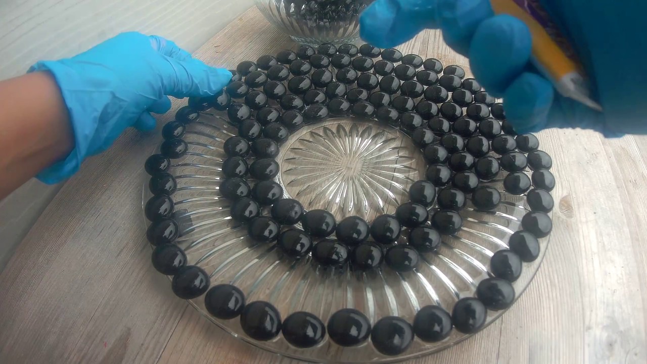 DIY Dollar Tree Glass gems stone decorative ideas park one - YouTube