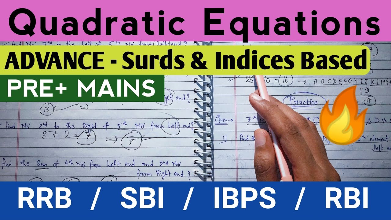 SURDS & INDICES based ADVANCE QUES Practice (Part-3)🔥 Pre + Mains #bankexams2024 - YouTube